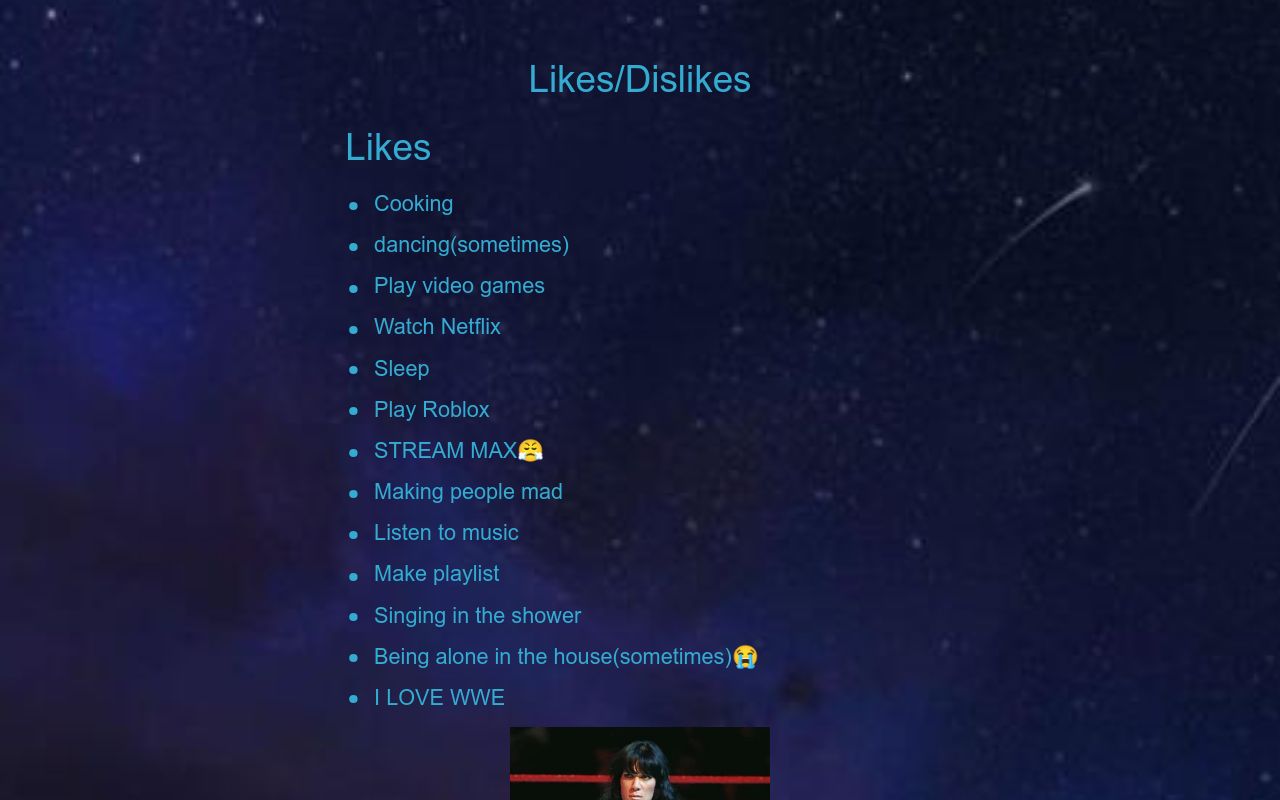 likes and dislikes